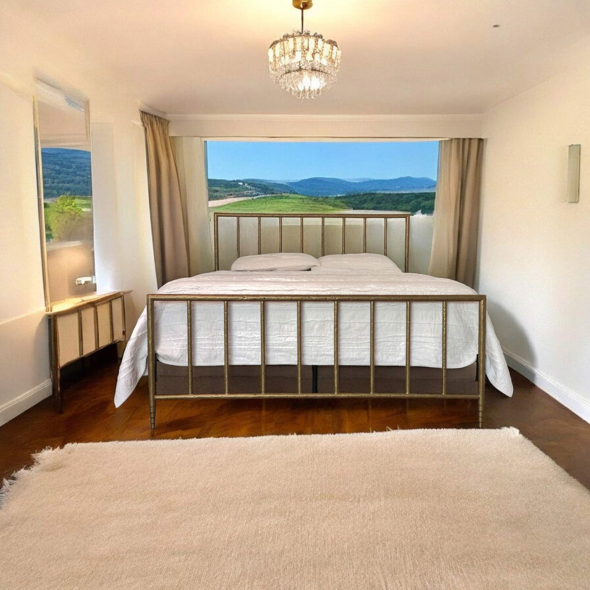 Archaeo Pitted Brass Hammered Iron Platform Bed by Heiressy Luxury ...