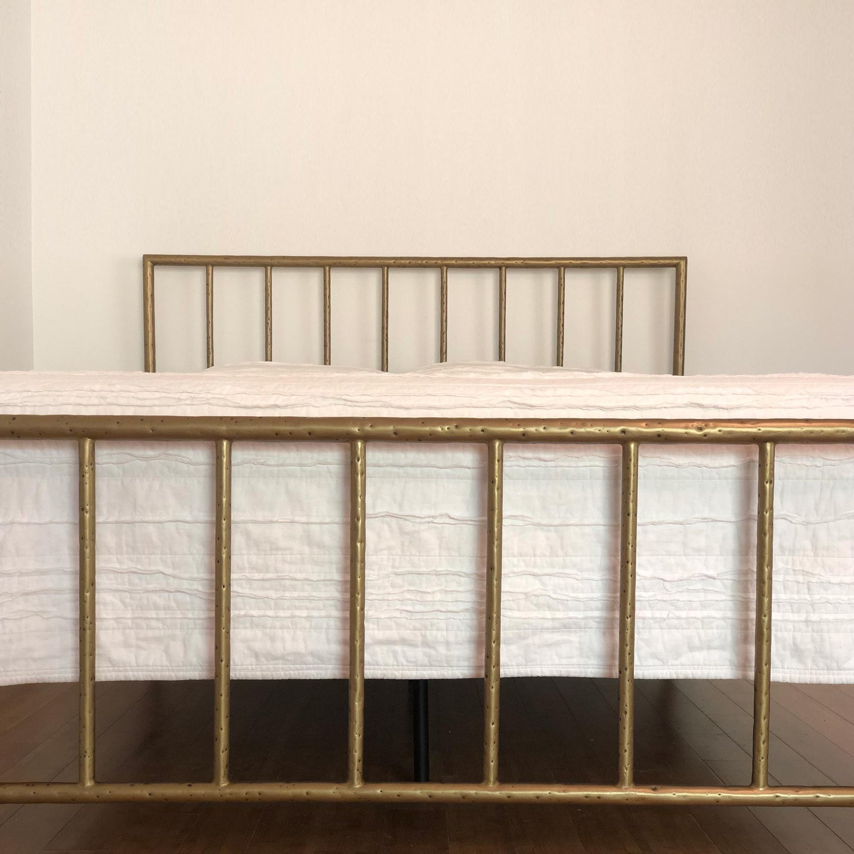 Archaeo Pitted Brass Hammered Iron Platform Bed by Heiressy Luxury ...